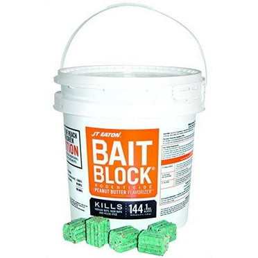 JT Eaton 704-AP Bait Block Rodenticide, Apple Flavor, 64 Blocks - Rat ...