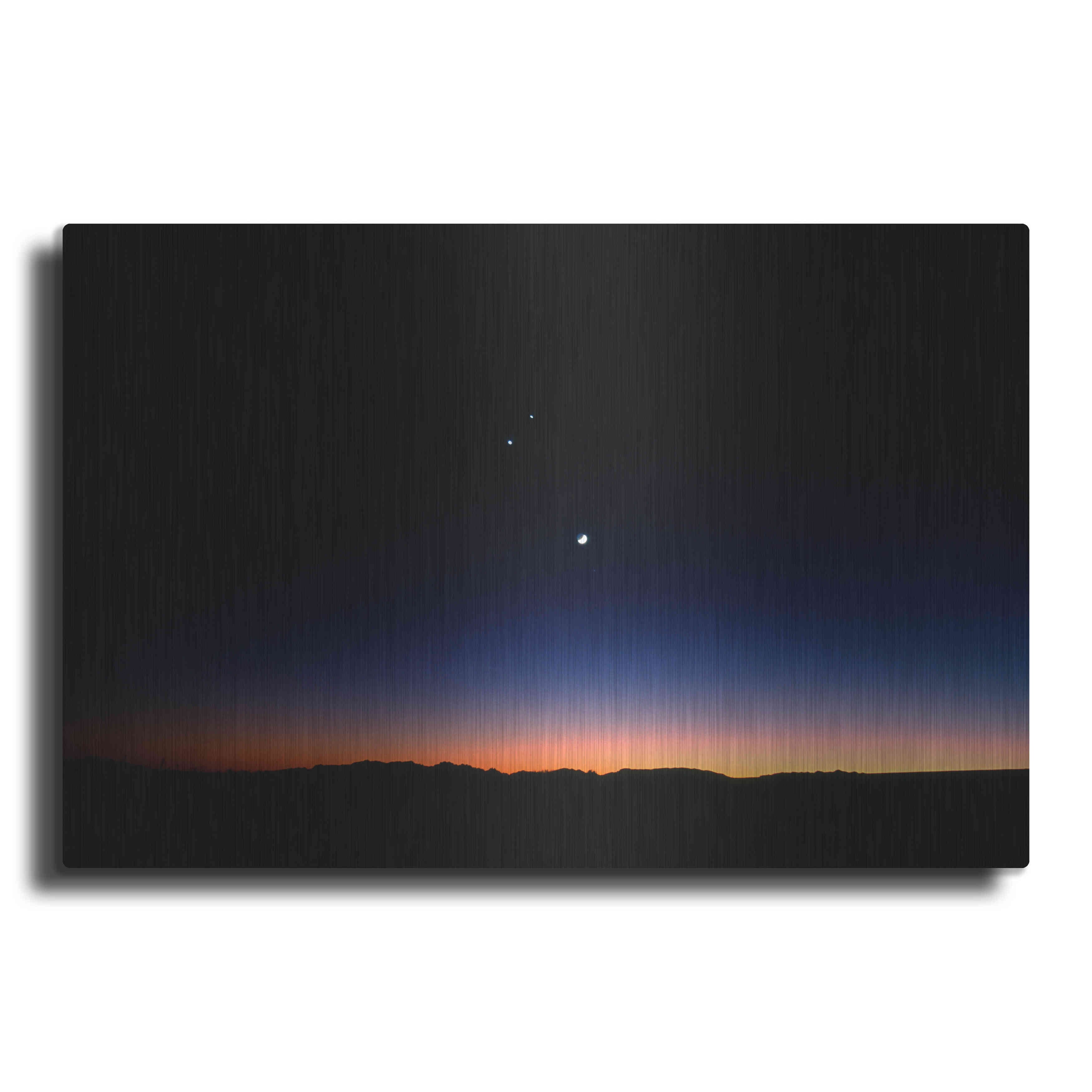 Luxe Metal Art 'Moon Planets' by Thomas Haney, Metal Wall Art, 24"x16 ...