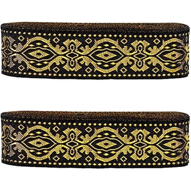 5.5Yards Jacquard Ribbon Trim 2 inch Wide Vintage Floral Embroidery ...