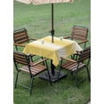 Square Outdoor Tablecloth with Umbrella Hole and Zipper 54x54 Inch ...