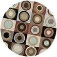SAFAVIEH Soho Arla Geometric Circles Wool Area Rug, Multi, 7'6" x 9'6 ...