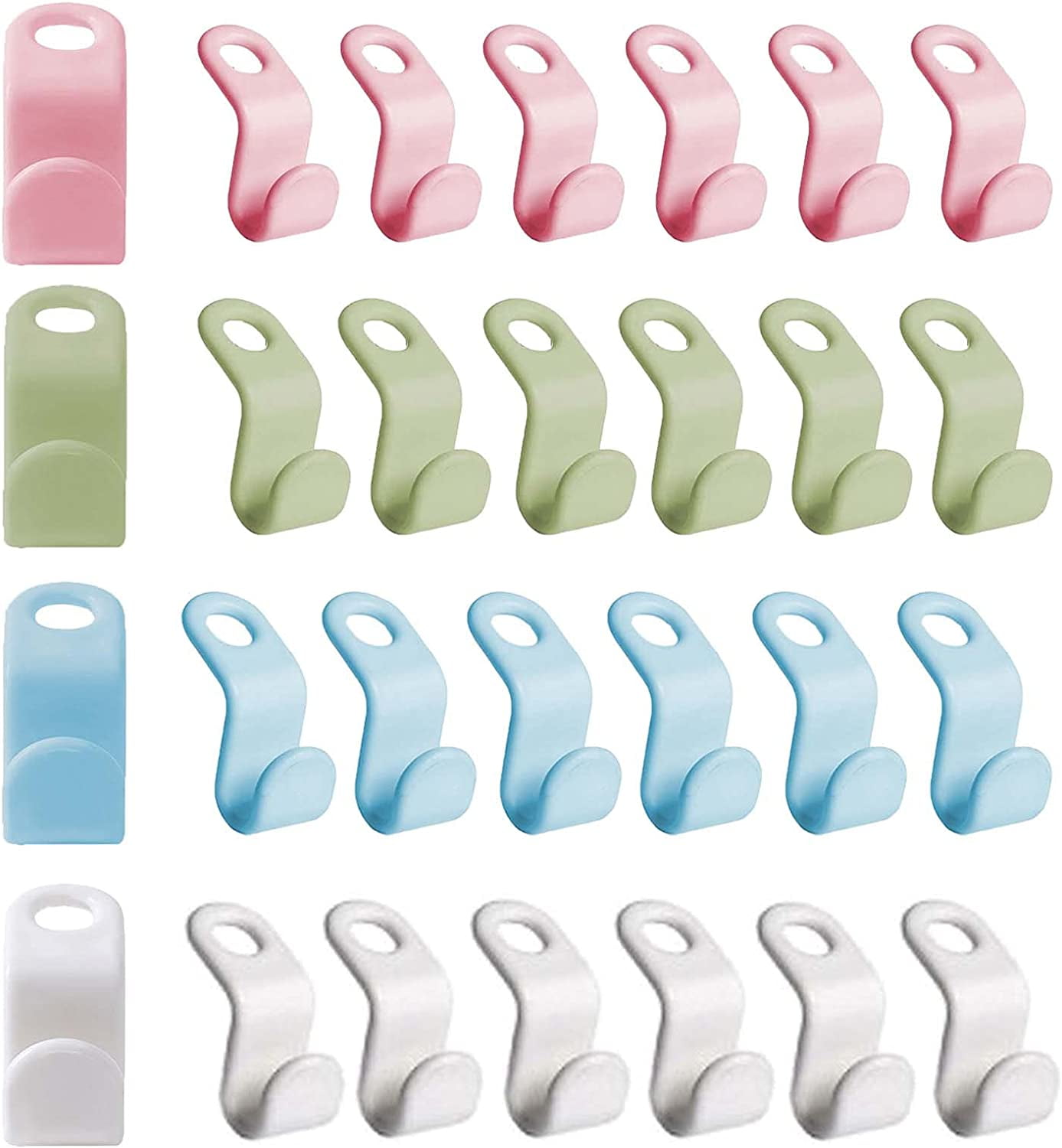 40 Pieces Clothes Hanger Connector Hook Cascading Clothes Hooks Multi ...