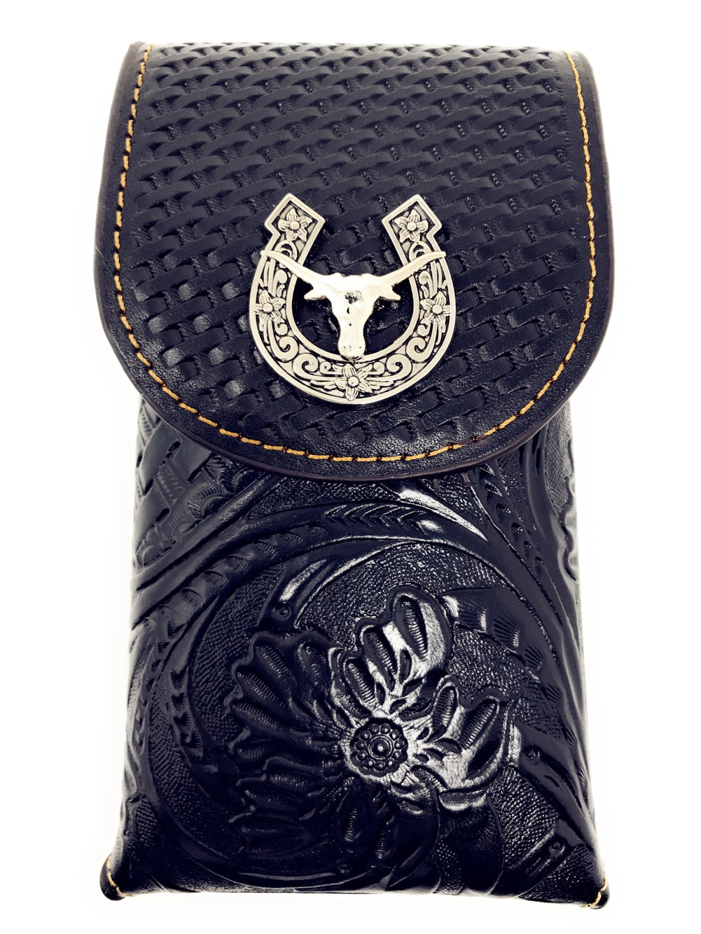 Western Cowboy Medium Size Genuine Leather Longhorn Smartphone Galaxy ...