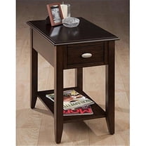 Jofran Modern Espresso Chairside End Table with Dovetailed Drawer and ...