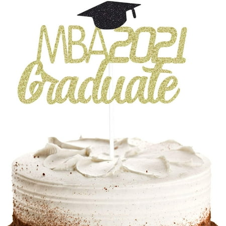 MBA 2021 Graduate Cake Topper, Graduation Theme Party Decorations, MBA ...