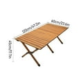 Folding Roll-Top Camping Table 47.2x23.6x17.7in Indoor Outdoor Portable ...