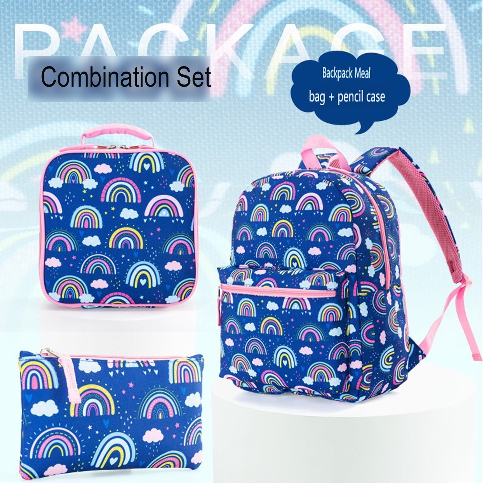 Click here for Boovnll Lunch Box  3 Piece Childrens Schoolbag Mul... prices