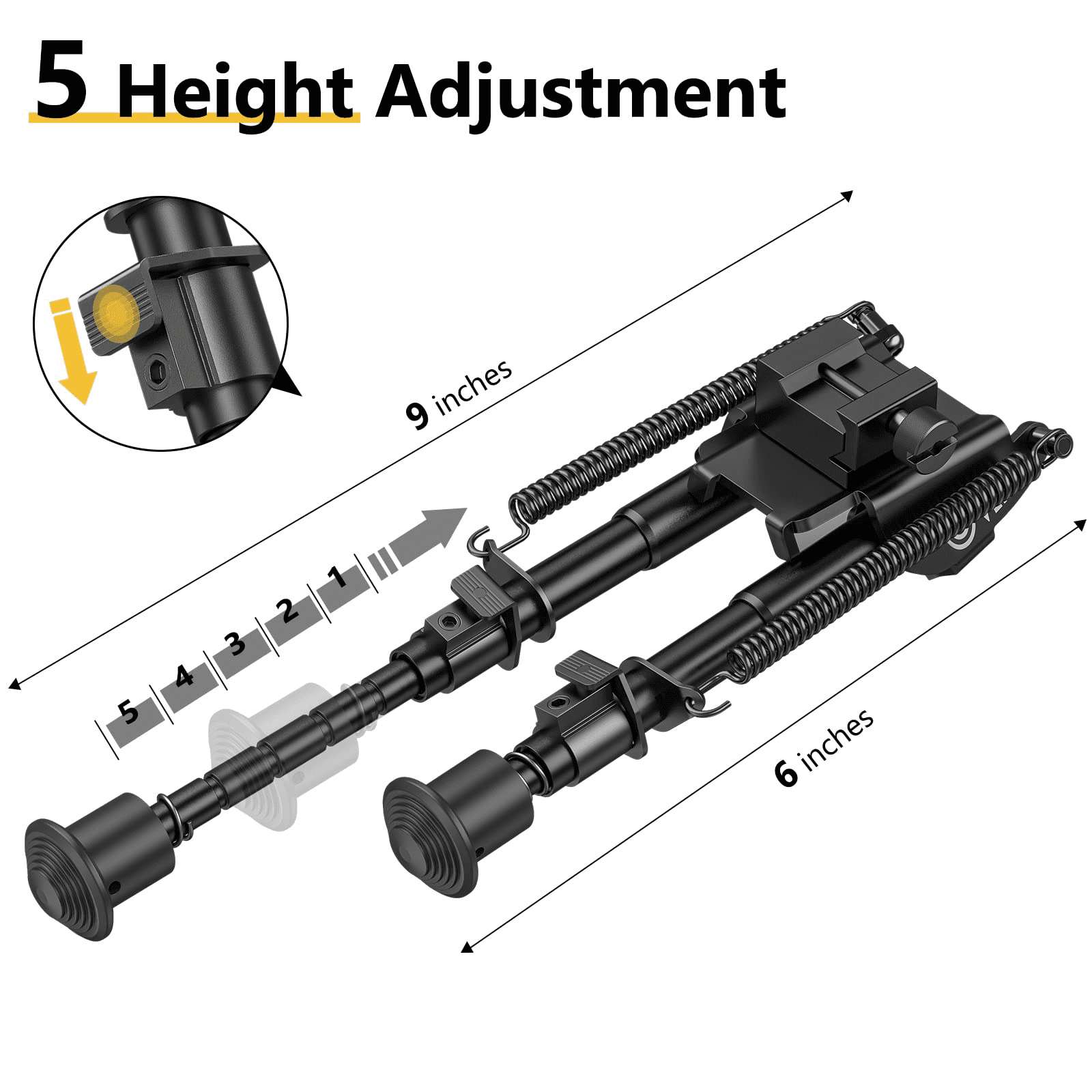 CVLIFE Bipod 6 to 9 inches Bipod with Barrel Clamp | Ubuy Nepal