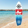 Outdoor Nautical Ship and Compass Surfboard Wall Decor, PVC, Surfboard ...