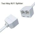 ELECTCHN Two Way Telephone Splitters RJ11 Male to Dual Female Cable ...