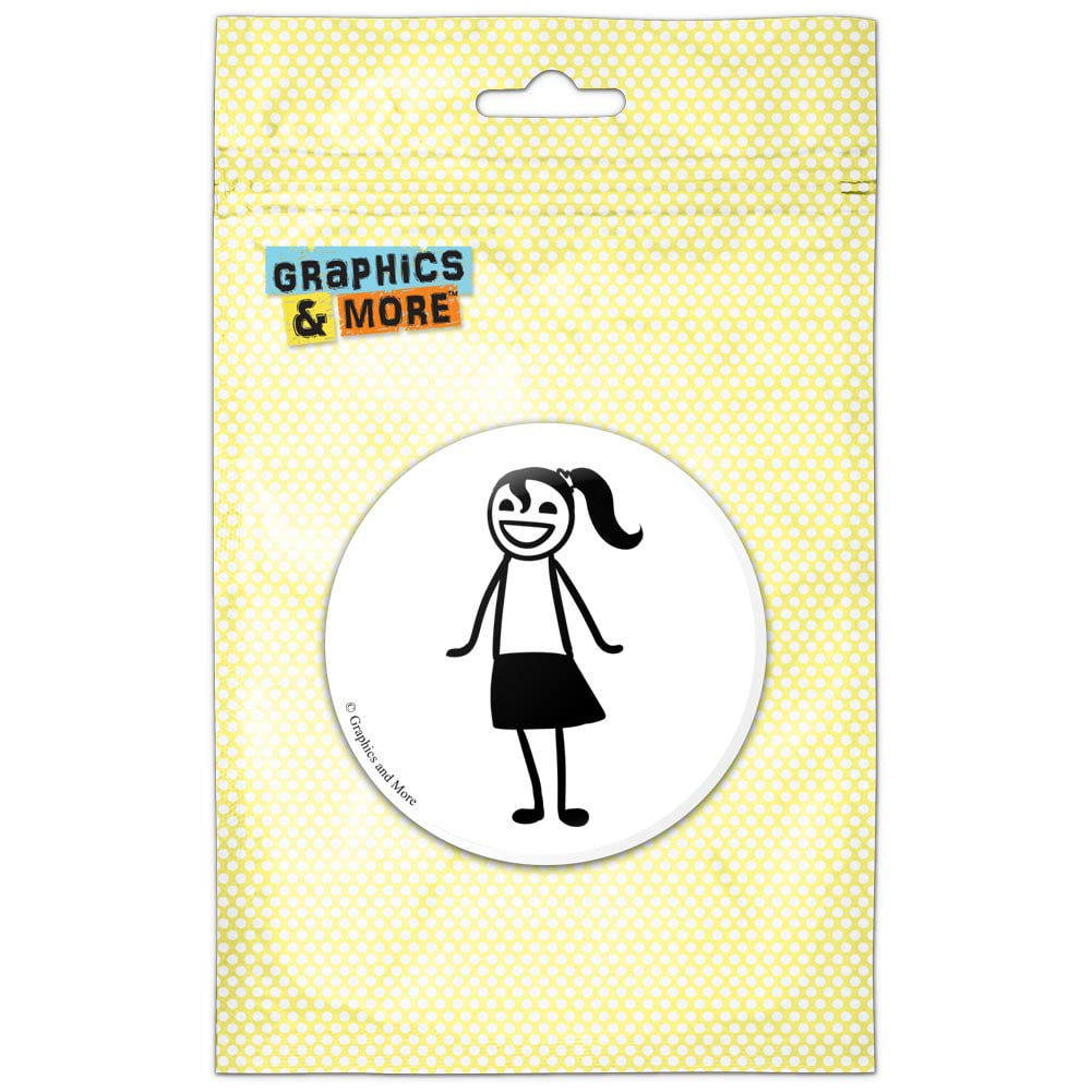 Teen Daughter Stick Figure Family Girl Refrigerator Button Magnet ...