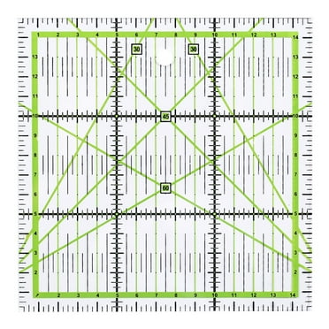 Slotted Quilting Ruler Square Acrylic Fabric Cutting Clear Mark Non ...