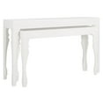 SAFAVIEH Beth French Leg Lacquer Stacking Console Table, White ...