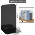 MRSXXNTY Bookends 2 Pair(4Pcs), Bookends for Shelves, Metal Black Book ...