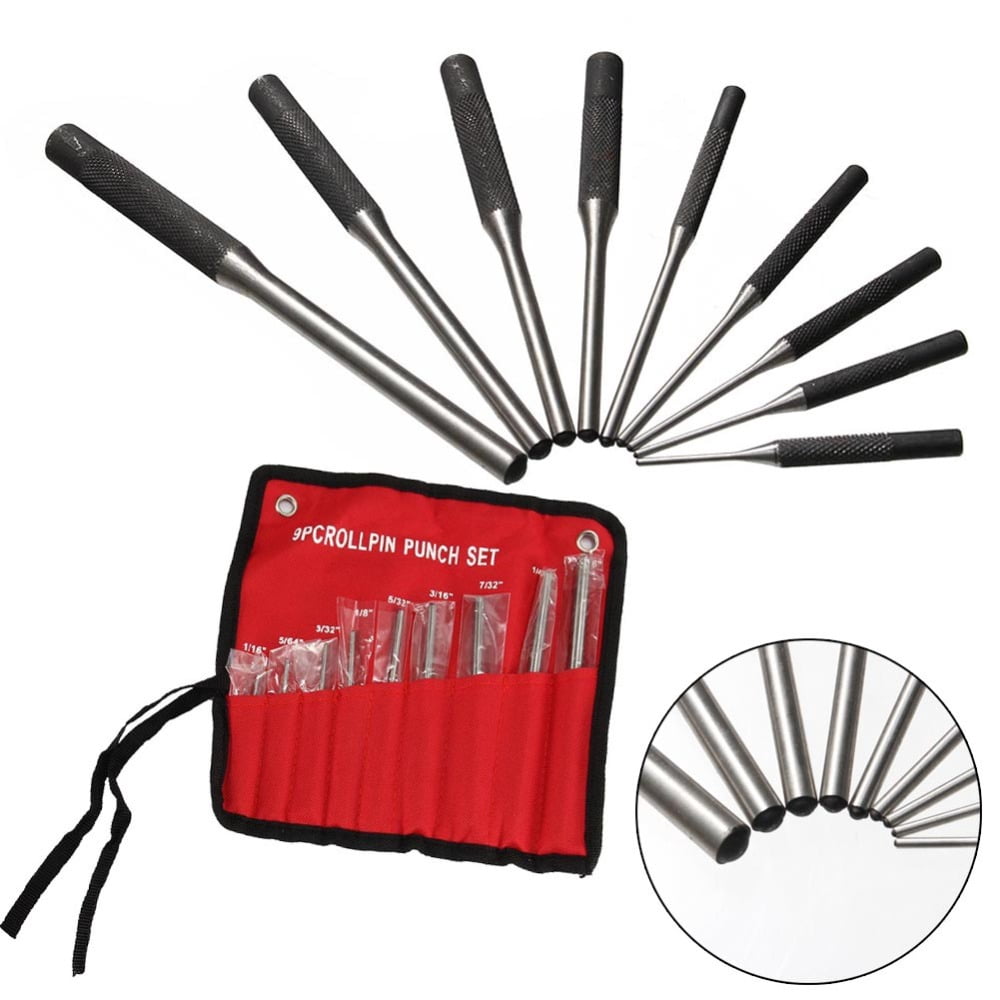 9Pcs Roll Pin Punch Set Tools Kit Great for Pistol Building & Removing ...