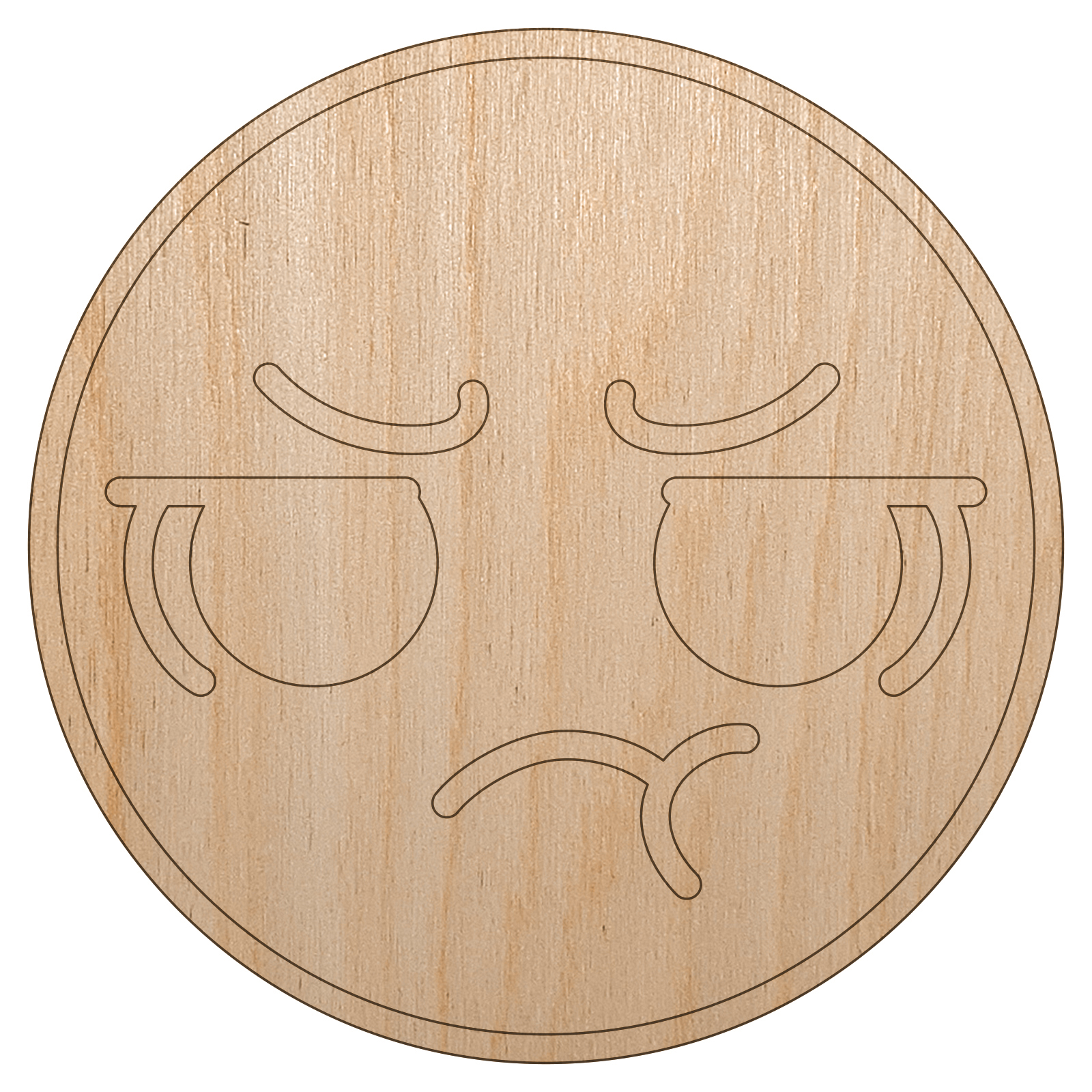 Kawaii Cute Pout Pouting Face Wood Shape Unfinished Piece Cutout Craft ...