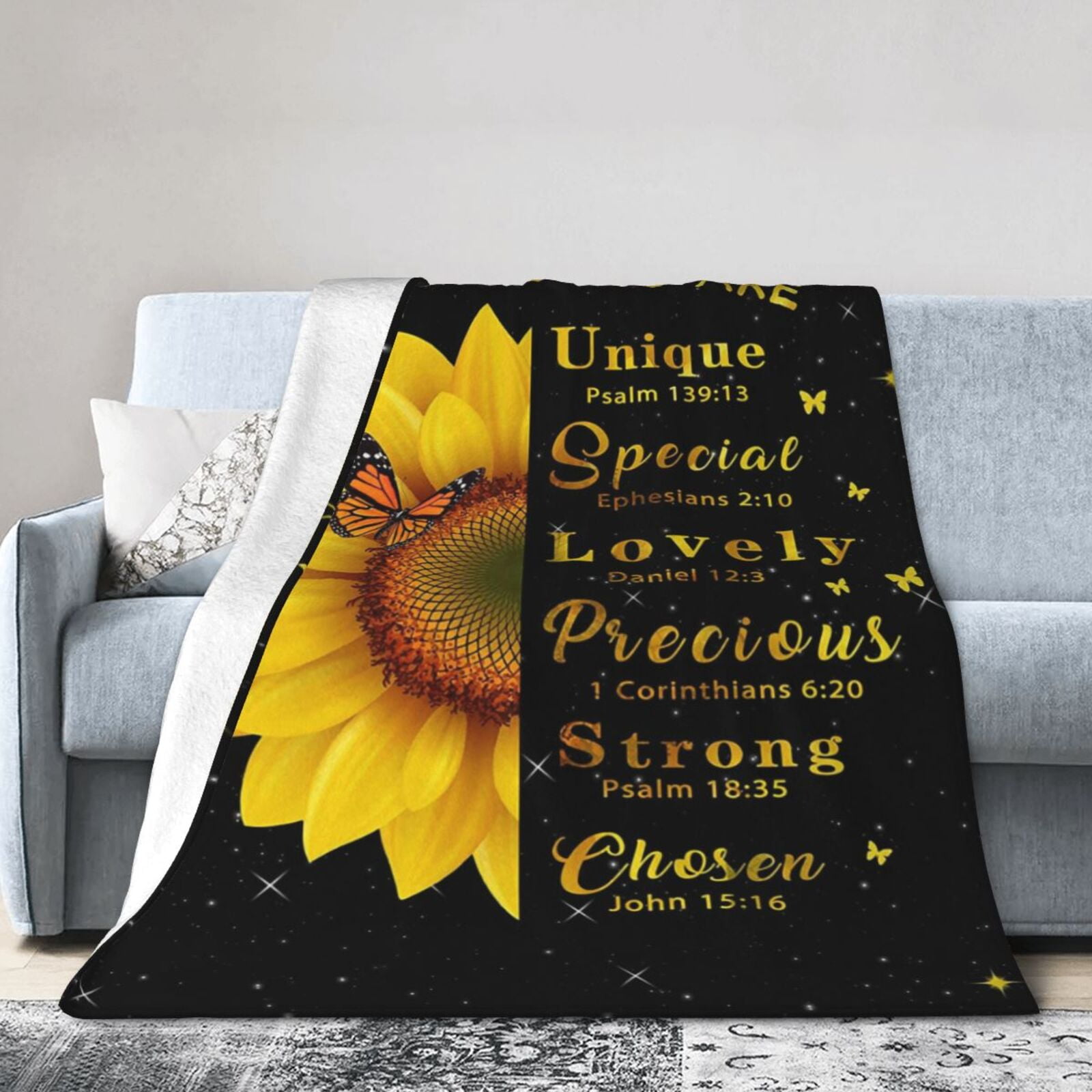 SPXUBZ Sunflower Throw Blanket,Women Christian Religious Gifts,God Say ...