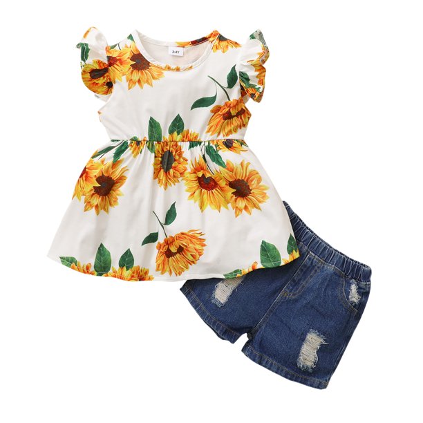 KIMI BEAR Toddler Baby Girls Dresses Outfits 3T Toddler Girls Summer ...