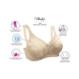 Playtex 18 Hour 4088 Breathable Comfort Lace Wirefree Bra White 48D ...