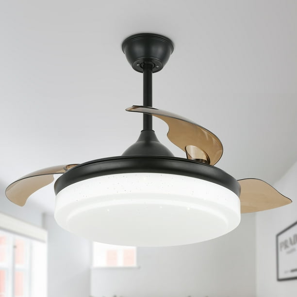 Oaks Aura 3-Blade DC Indoor Retractable Ceiling Fan with Remote Control ...
