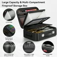 Gijjgole, Fireproof Document Box, 15x11x5 inches, Hard Shell with Lock ...