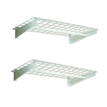 Rubbermaid 3' x 12" Steel White Linen Shelf Kit. Holds up to 10 lbs ...