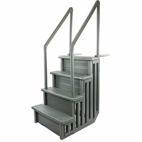 Aqua Select Everest Swimming Pool Step and Outside Flip Up Ladder ...