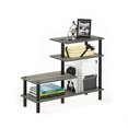 Furinno Turn-N-Tube 3-Tier Side Display Rack, French Oak Grey/Black ...