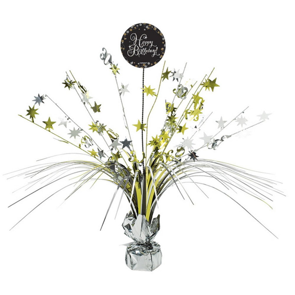 Amscan Sparkling Gold Happy Birthday Spray Centrepiece | Walmart Canada