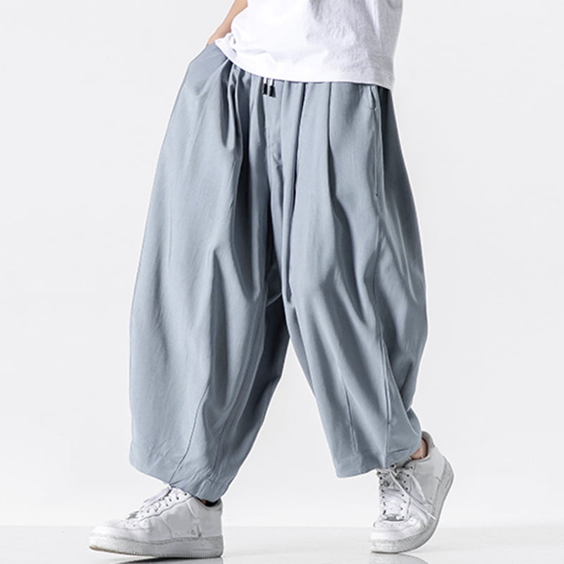 Incerun New Mens Harem Drawstring Pants Loose Casual Wide Leg Trousers
