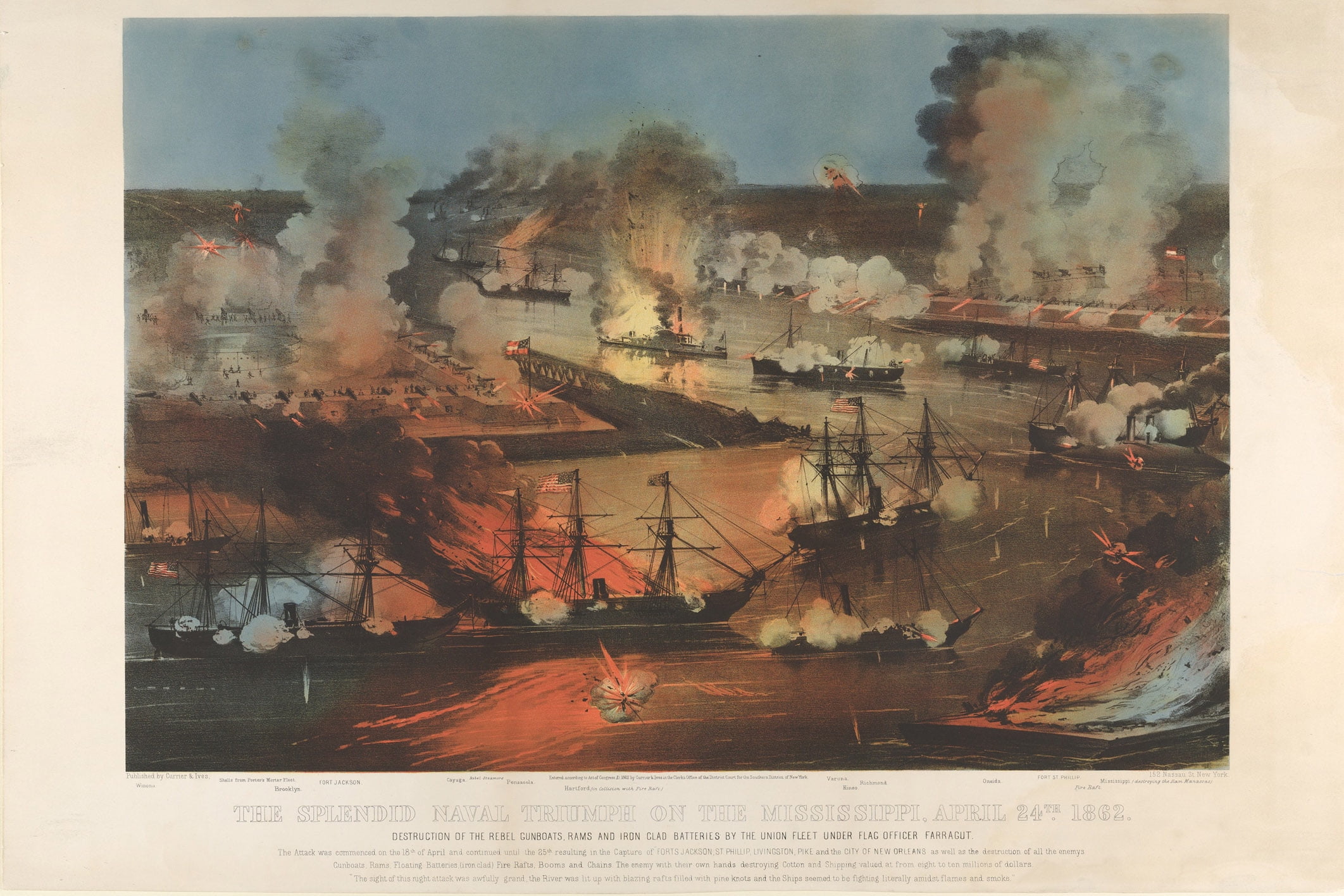 24x36 gallery poster, Capture of New Orleans during American Civil War ...