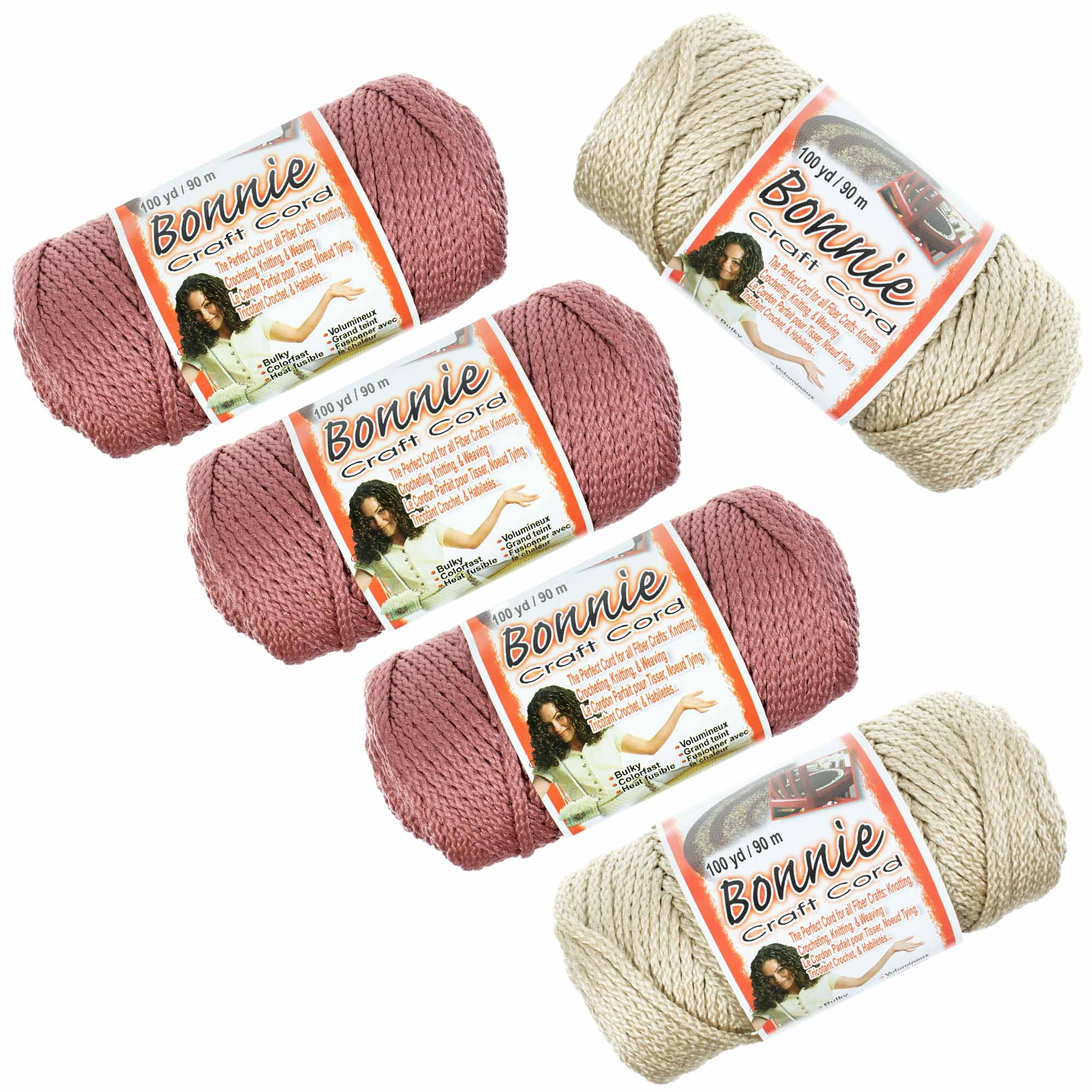 Craft County - Bonnie Macrame Cord - 4mm or 6mm - 5 Pack - 100 Yard ...