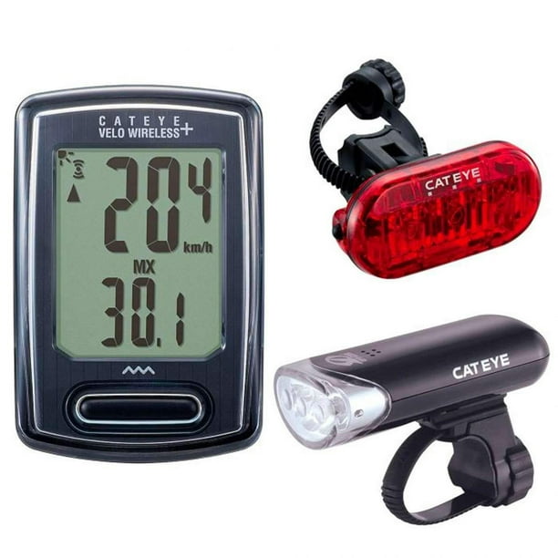 CAT EYE - Bike Headlight, Tail Light and Computer Set, Velo Wireless ...