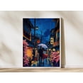 Affixzi City Night Scene Wall Art, Romantic Lovers Decor, Valentine's ...