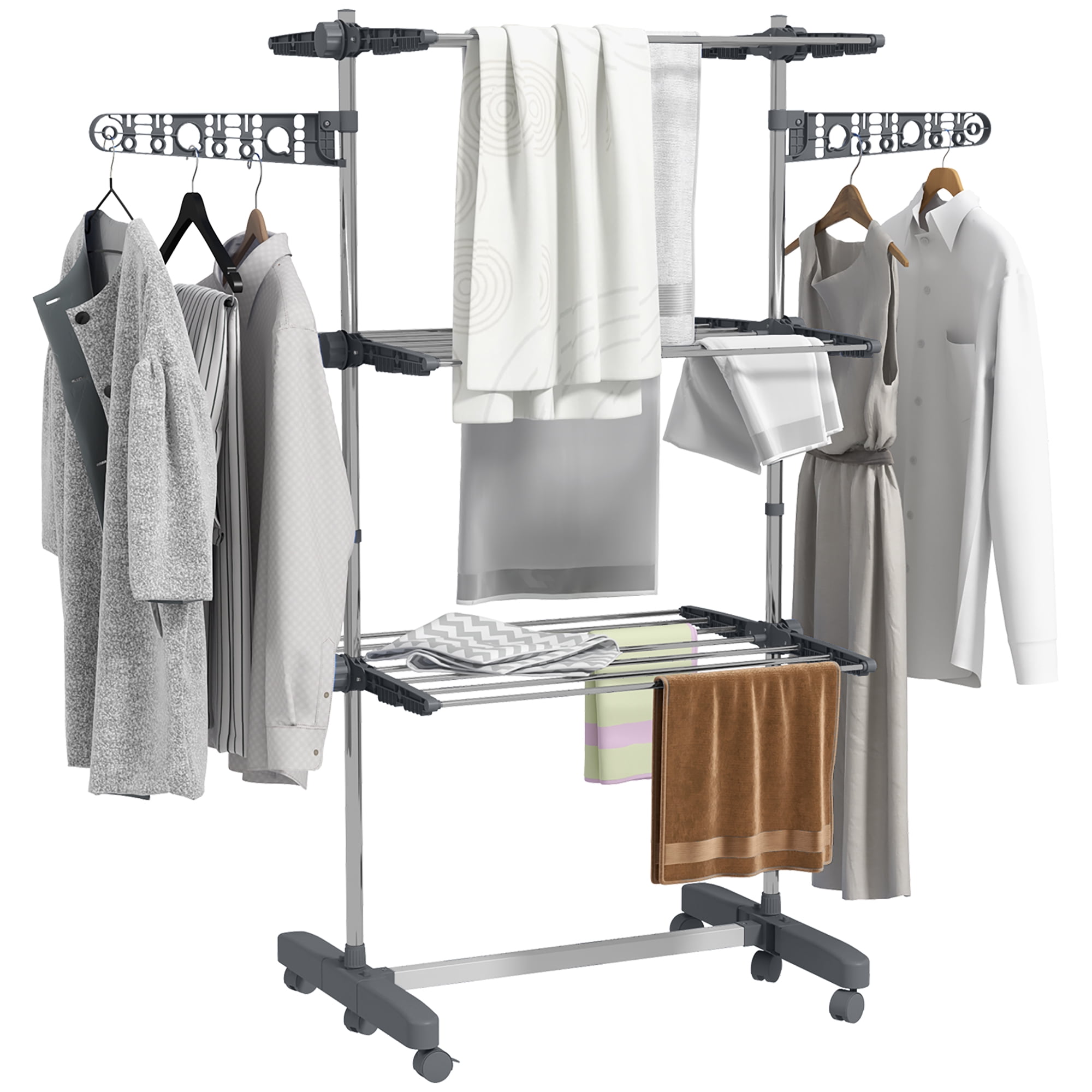 Click here for Homcom 3-Tier Clothes Drying Rack Collapsible Adju... prices