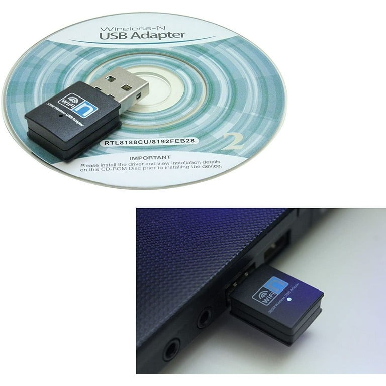 Mini USB WiFi Adapter Mini Wireless USB WiFi Adapter - 300Mbps, Nano ...