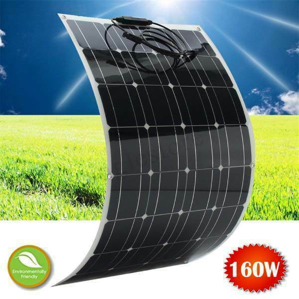 Brand New 160W Monocrystalline Flexible Solar Panel Module Outdoor ...