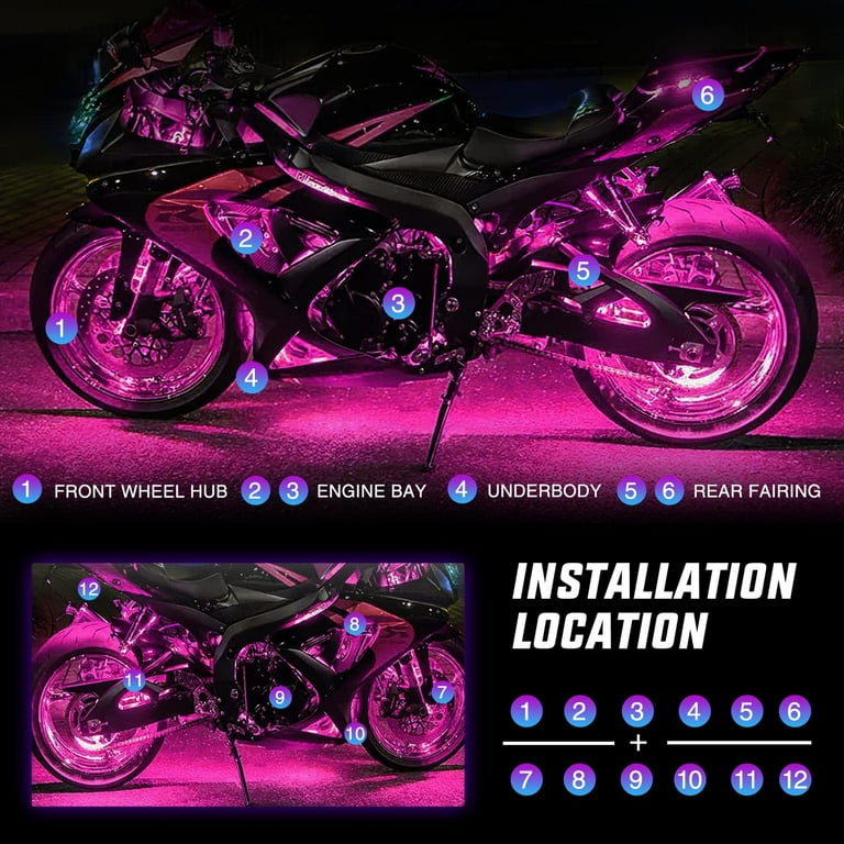 Led Motorcycle Light Kits Review Advanced Million Color LED Motorcycle