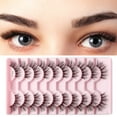 huanledash 10 Pairs Half Fake Lashes Natural Curl Wispy Thick 3D Effect ...