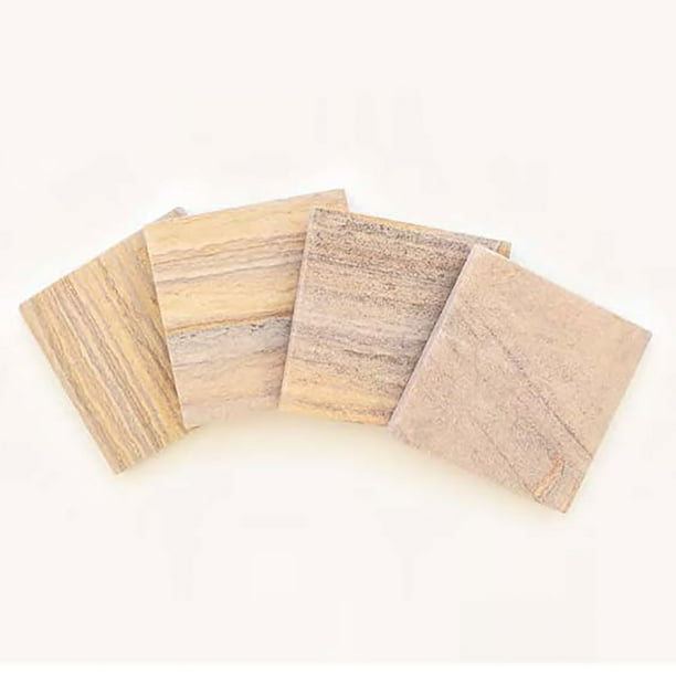 Thirstystone Rainbow Natural Sandstone Coaster 4-Pack - Walmart.com