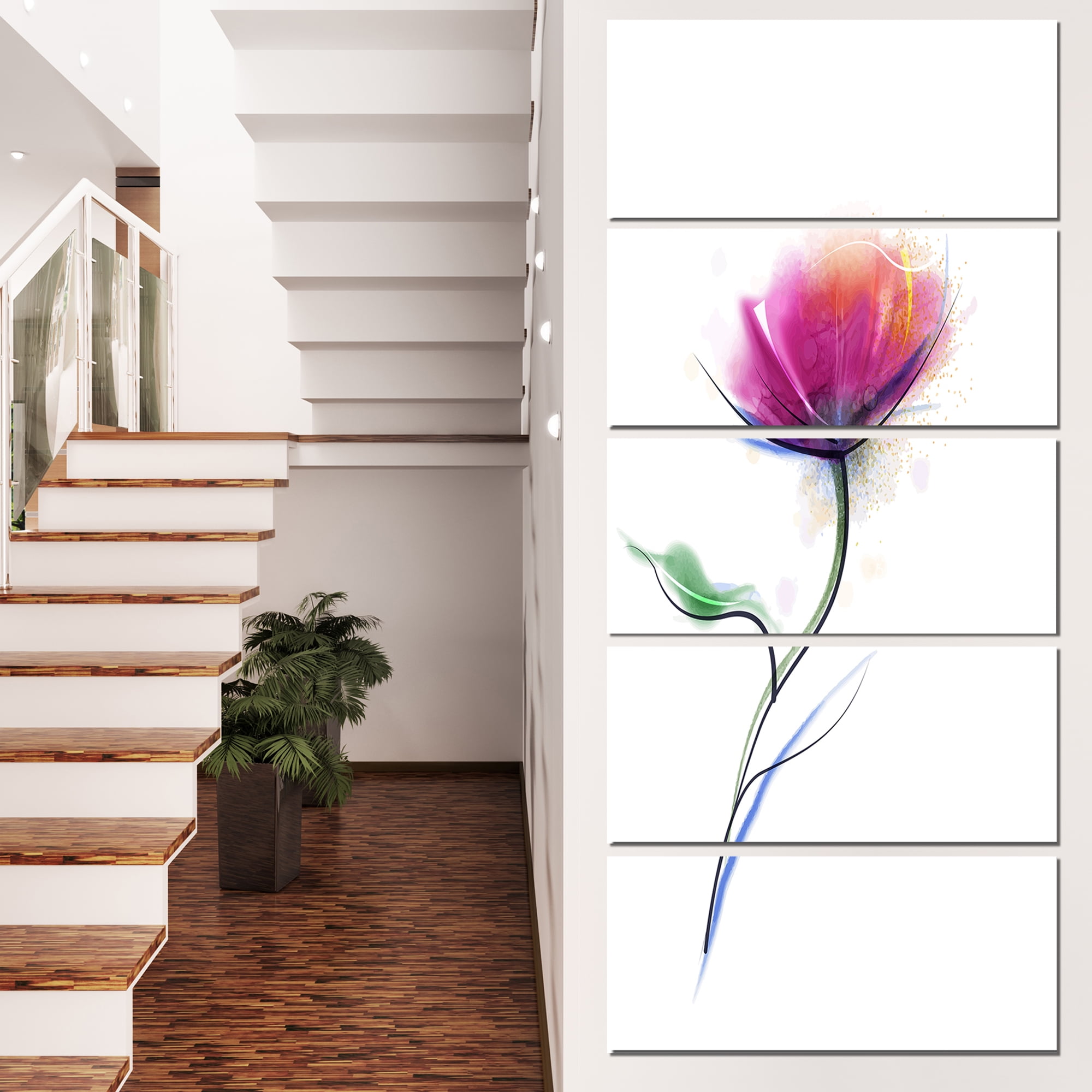 Click here for Designart Vector Watercolor Floral Design - Large... prices