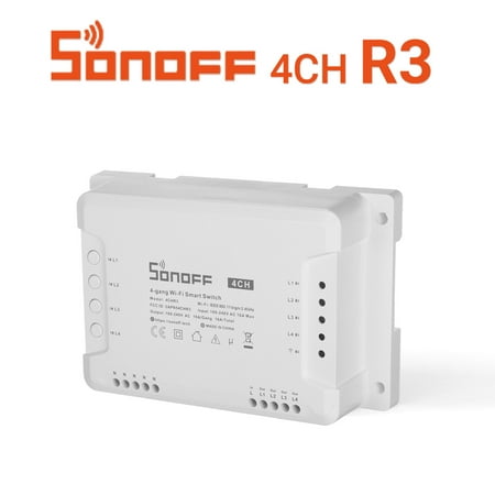 4CH 4-gang Wi-Fi DIY Smart Switch 4 Way Home Automation Switch Module ...