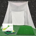 Cimarronsports 10x10x10 Masters Golf Net w Frame Kit, 5x5 TeeLine Golf ...