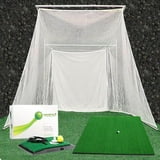 Cimarronsports 10x10x10 Masters Golf Net w Frame Kit, 5x5 TeeLine Golf ...