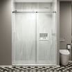 EUROTECH SHOWERS MONACO 56.5-60" W x 78" High Twinglide Frameless ...