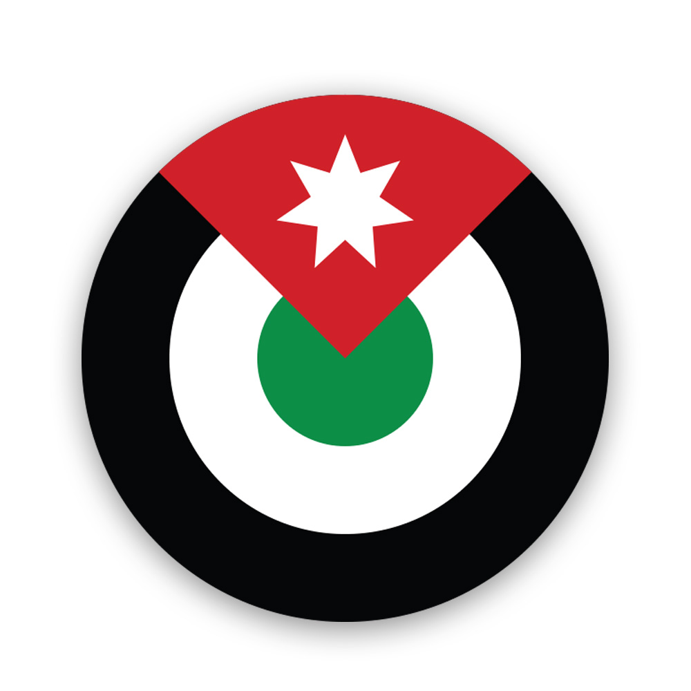 Royal Jordanian Air Force Roundel Sticker Decal - Self Adhesive Vinyl ...