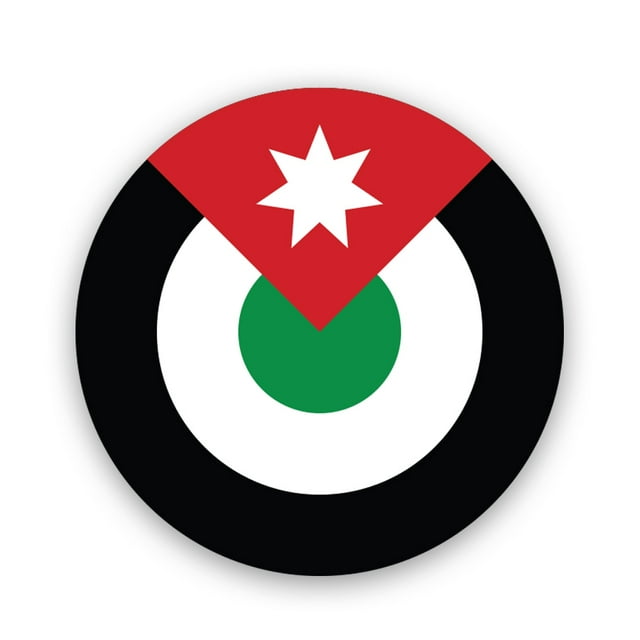 Royal Jordanian Air Force Roundel Sticker Decal - Self Adhesive Vinyl ...