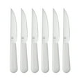 Beautiful 12-piece Forged Kitchen Knife Set in White with Wood Storage ...
