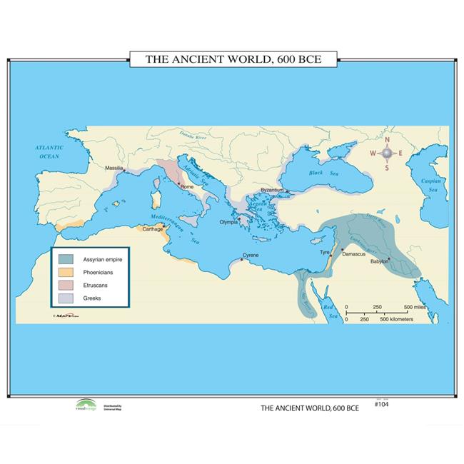 Univarsal 931000061104-46x37-LAM 46 x 37 in. No.104 The Ancient World ...
