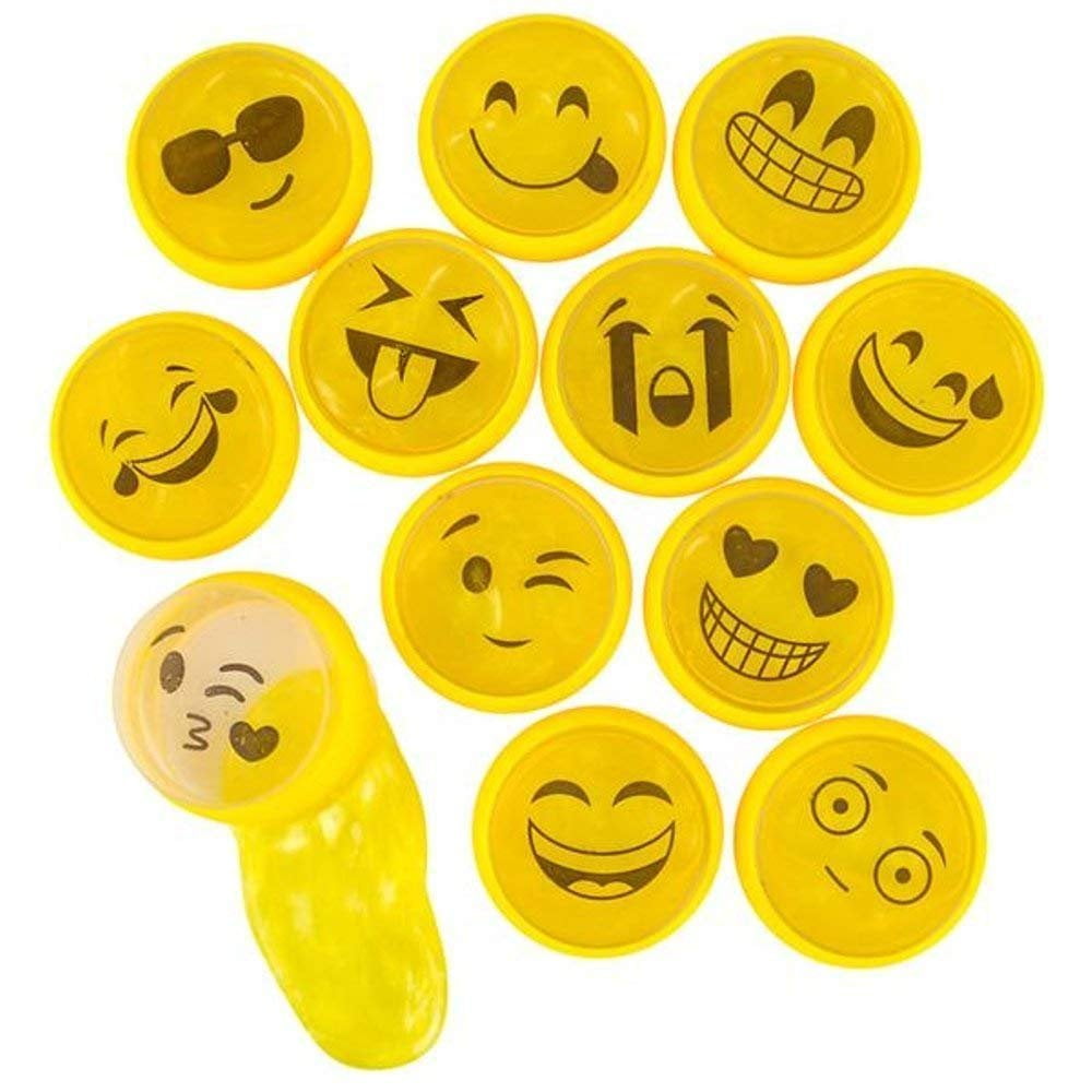 Emoji Noise Putty Toys for Kids - Pack of 24 Emoticon Farting Slimes ...